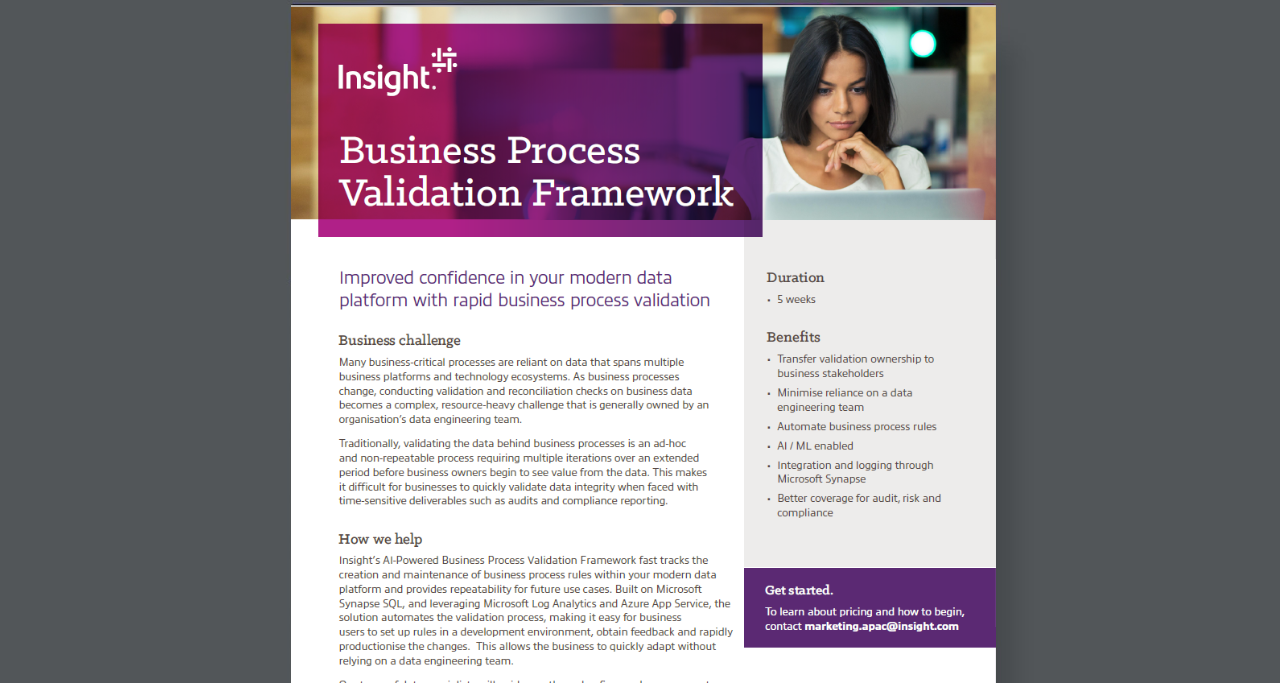 Business Process Validation Framework | Insight Australia