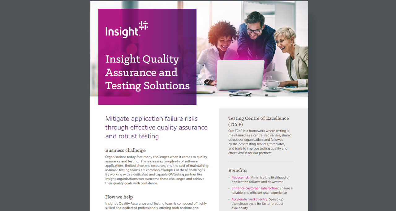Insight Quality Assurance and Testing Solutions | Insight Australia